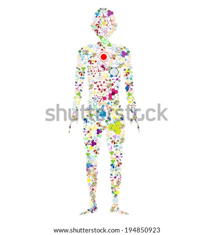 Body Molecule Concept Human Body Abstract Stock Vector (Royalty Free ...