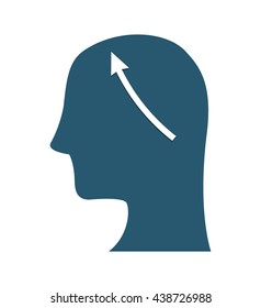 Silhouette Male Head Facing Right Frame: เวกเตอร์สต็อก (ปลอดค่า ...