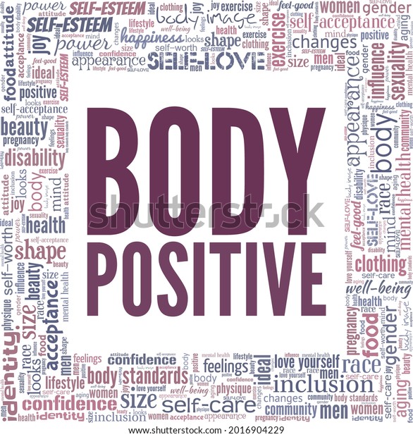 Body Positive Vector Illustration Word Cloud Stock Vector (Royalty Free ...