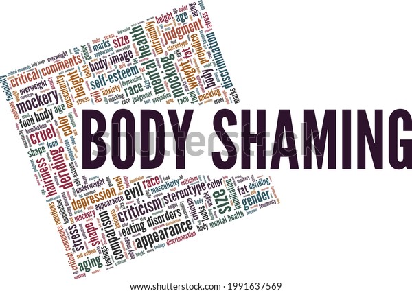 Body Shaming Vector Illustration Word Cloud: เวกเตอร์สต็อก (ปลอดค่า ...