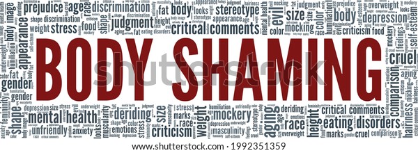 Body Shaming Vector Illustration Word Cloud: vetor stock (livre de ...