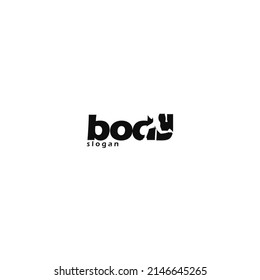 Body Vector Logo Black White Stock Vector (Royalty Free) 2146645265 ...