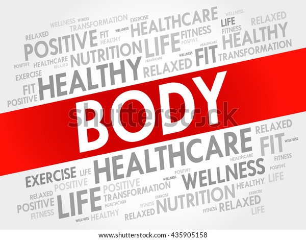 Body Word Cloud Background Health Concept Stock Vector (Royalty Free ...