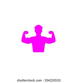 Bodybuilder Fitness Model Pink Symbol Black Stock Illustration ...