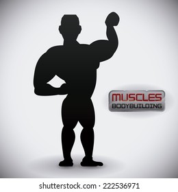 Bodybuilding Graphic Design Vector Illustration Stock Vector (Royalty ...