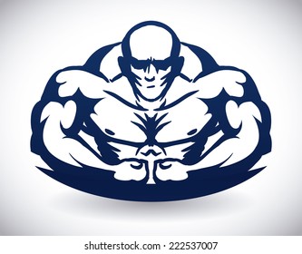Bodybuilding Graphic Design Vector Illustration Stock Vector (Royalty ...