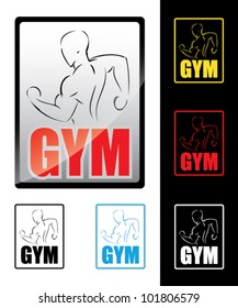 Bodybuilding Sign Vector Illustration: vector de stock (libre de ...