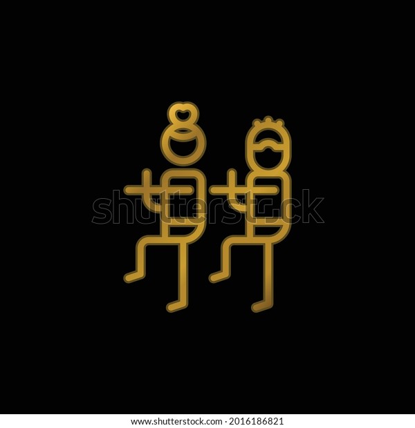 Bodycombat Gold Plated Metalic Icon Logo Stock Vector (Royalty Free ...