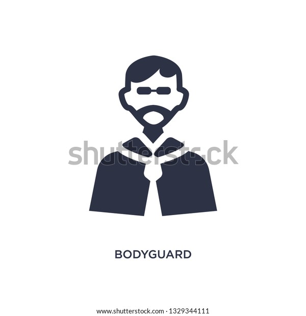 Vektor Stok Bodyguard Icon Simple Element Illustration Discotheque ...