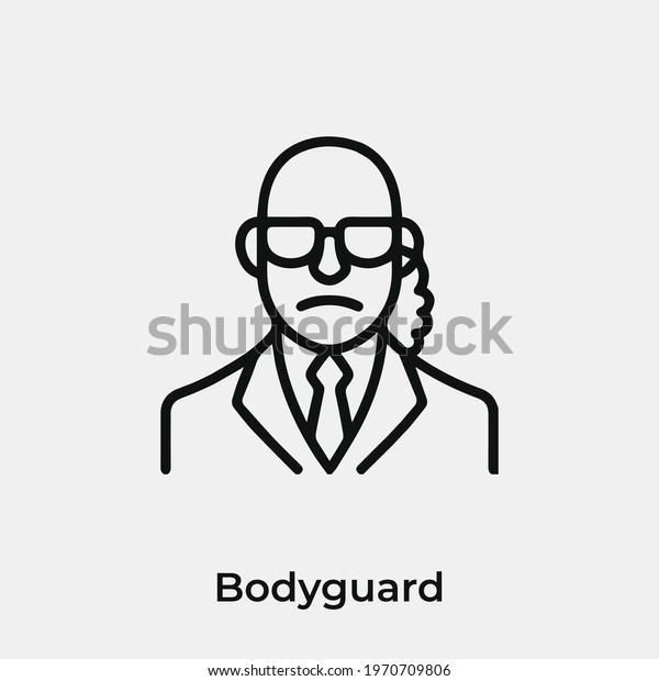Bodyguard Icon Vector Linear Style Sign 库存矢量图（免版税）1970709806 | Shutterstock