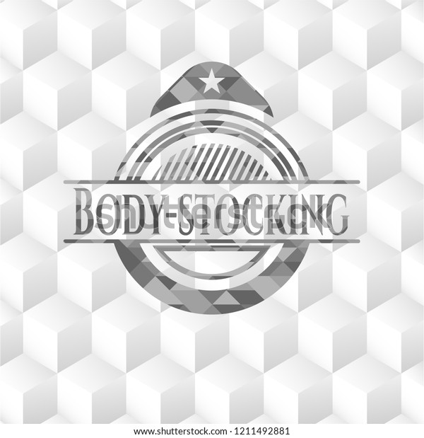 Bodystocking Grey Emblem Cube White Background Stock Vector (Royalty ...