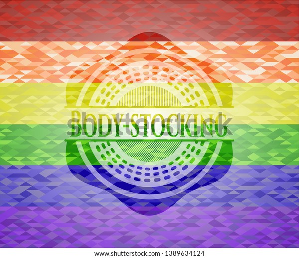 Bodystocking Lgbt Colors Emblem Vector Illustration Stock Vector ...