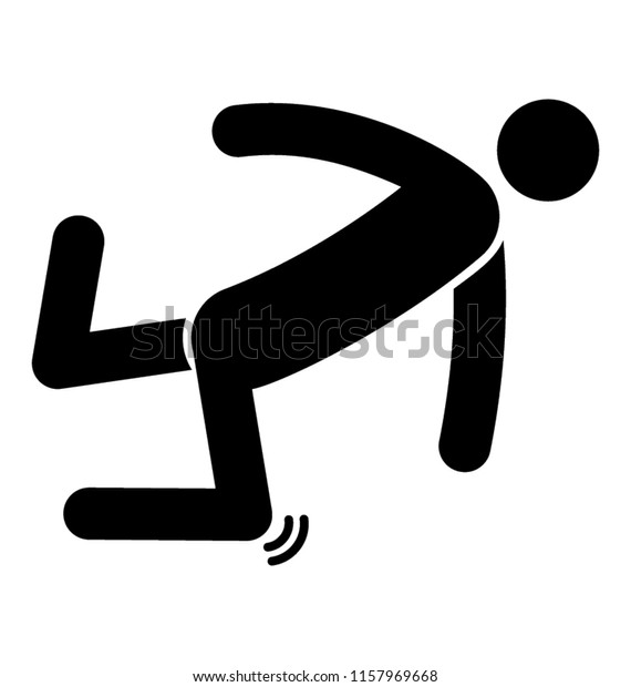 Bodyweight Exercise Glyph Vector Icon Stock Vector (Royalty Free ...