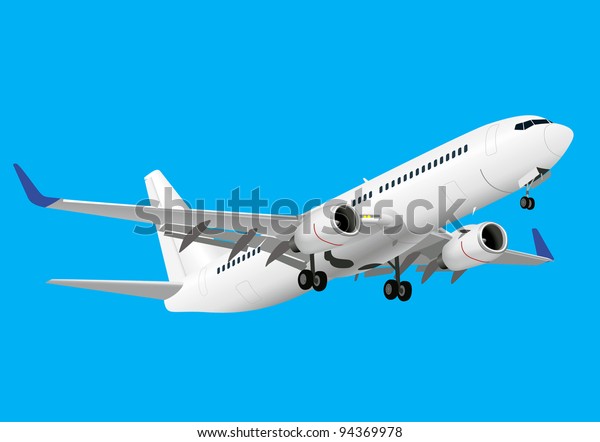 Boeing 737 Detailed Vector Image Stock Vector (Royalty Free) 94369978