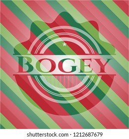 Bogey Christmas Emblem Background Stock Vector (Royalty Free ...