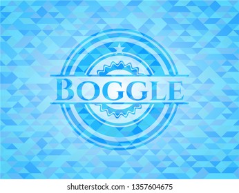 Boggle Realistic Light Blue Emblem Mosaic Stock Vector (Royalty Free ...