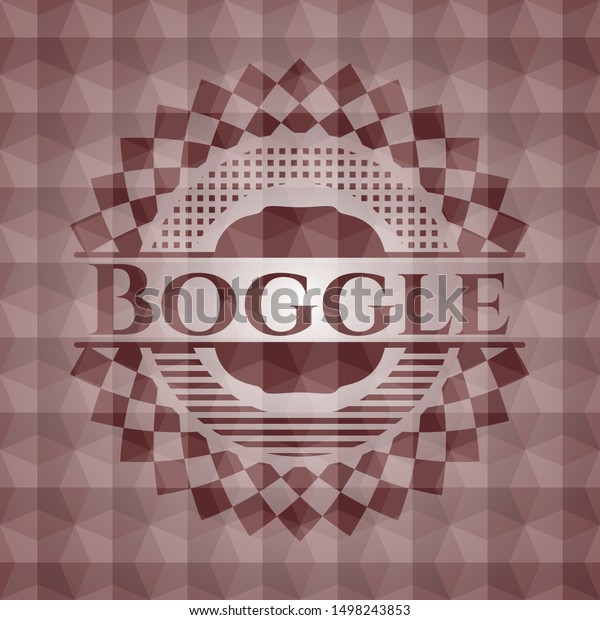 Boggle Red Seamless Emblem Geometric Background Stock Vector (Royalty ...