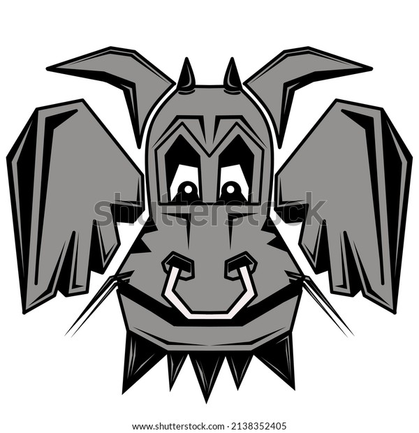 Bogor Indonesia Vector Head Dragon Cartoon Stock Vector (Royalty Free ...