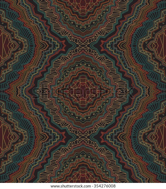 Bohemian Abstract Vector Seamless Geometrical Pattern Stock Vector ...