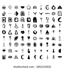 Bohemian Design Vector Set Decorative Elements Stock Vector (Royalty ...