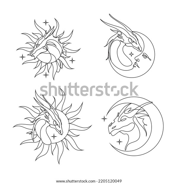 Bohemian Hand Drawing Esoteric Sketch Engraving Stock Vector (Royalty ...