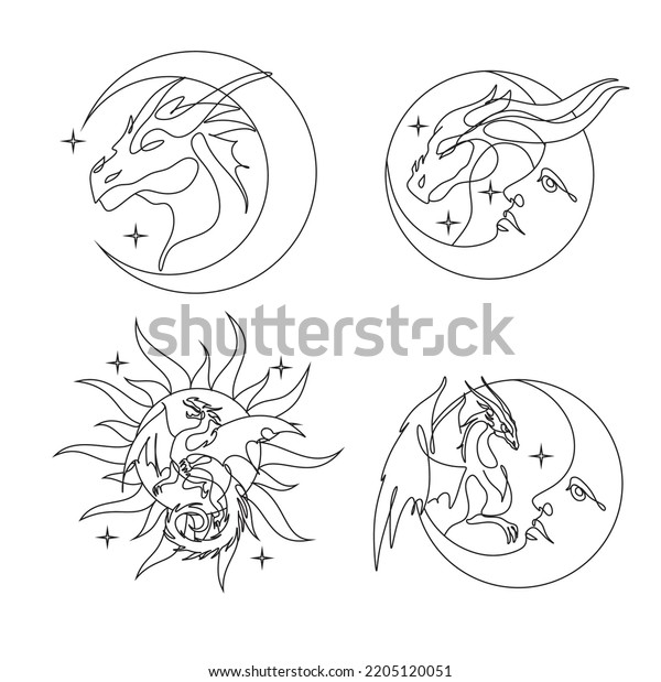 Bohemian Hand Drawing Esoteric Sketch Engraving Stock Vector (Royalty ...