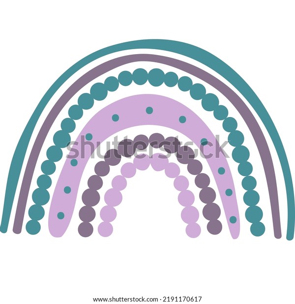 Bohemian Rainbow Modern Art Boho Rainbow Stock Vector (Royalty Free ...