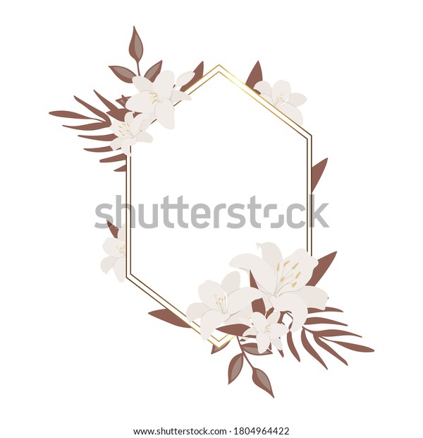 Boho Frame Floral Border Bohemian Wreath Stock Vector (Royalty Free ...