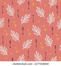 76 Boho floral seamless pattern in terracotta and pink Images, Stock ...