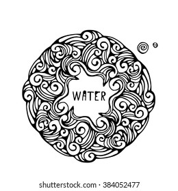Boho Style Water Vector Illustration Stock Vector (Royalty Free ...