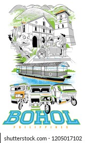Bohol Landmark Philippines Stock Vector (Royalty Free) 1205017102 ...