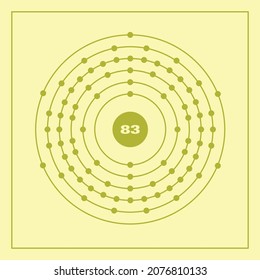 Bohr Model Representation Bismuth Atom Number Stock Vector (Royalty ...