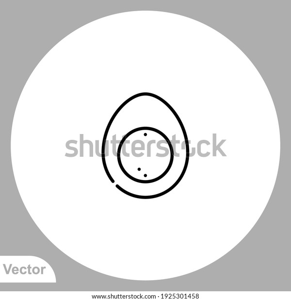 Boiled Egg Icon Sign Vectorsymbol Logo Stock Vector (Royalty Free ...