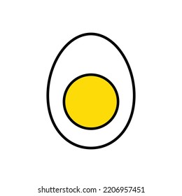 Boiled Egg Icon Vector Food Sign Stock Vector (Royalty Free) 2206957451 ...