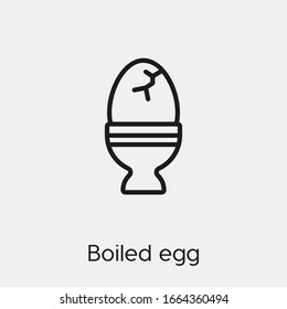 Boiled Egg Icon Vector Linear Style Stock Vector (Royalty Free ...