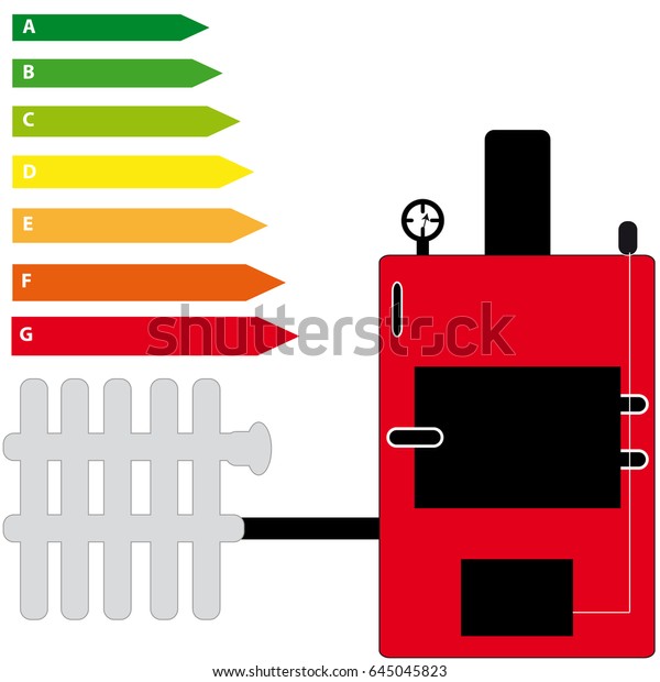 Boiler Energy Labels Isolated On White Stock Vector (Royalty Free ...