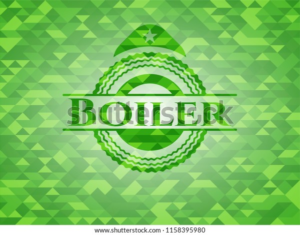 Boiler Green Emblem Triangle Mosaic Background Stock Vector (Royalty ...