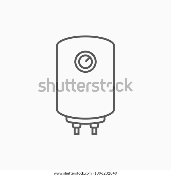 Boiler Icon Water Heater Vector Stock Vector (Royalty Free) 1396232849 ...