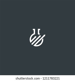 Boiling Flask Logo Design Stock Vector (Royalty Free) 1211783221 ...