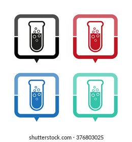 Boiling Test Tube Vector Icon Map Stock Vector (Royalty Free) 376803025 ...