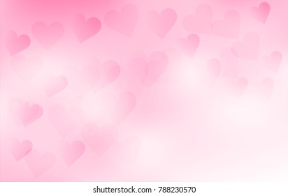 Bokeh Heart Blur Pink Backgroundvector Illustration Stock Vector ...