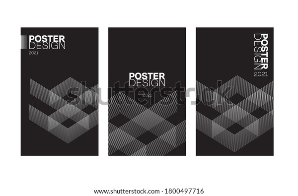Bold Black White Bw Poster Design Stock Vector (Royalty Free ...