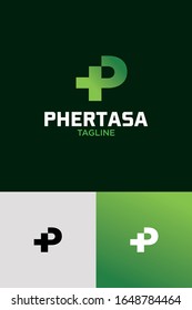 Bold Cross Letter P Logo Design Stock Vector (Royalty Free) 1648784464 ...