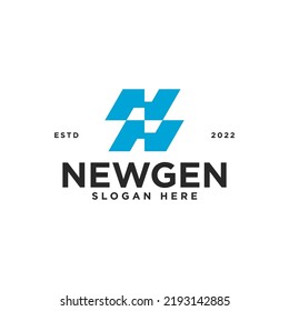 Bold Double Letter N Logo Vector Stock Vector (Royalty Free) 2193142885 ...