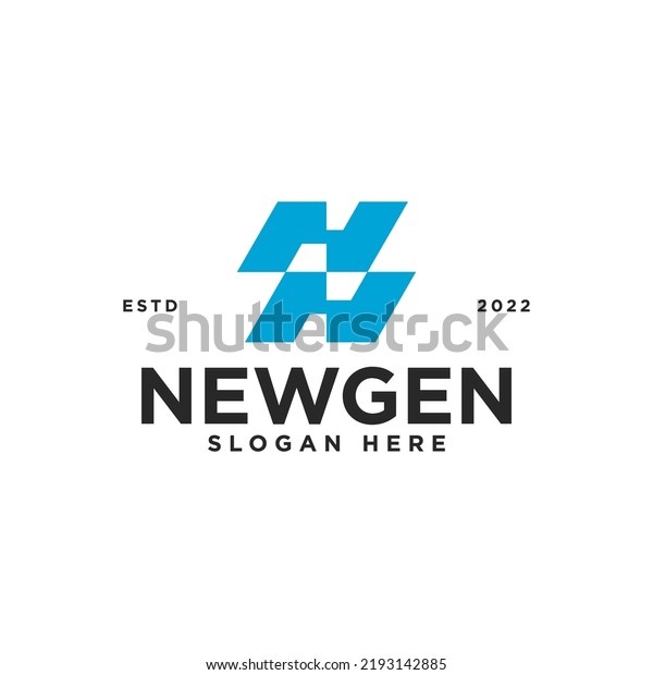 Bold Double Letter N Logo Vector Stock Vector (Royalty Free) 2193142885 ...