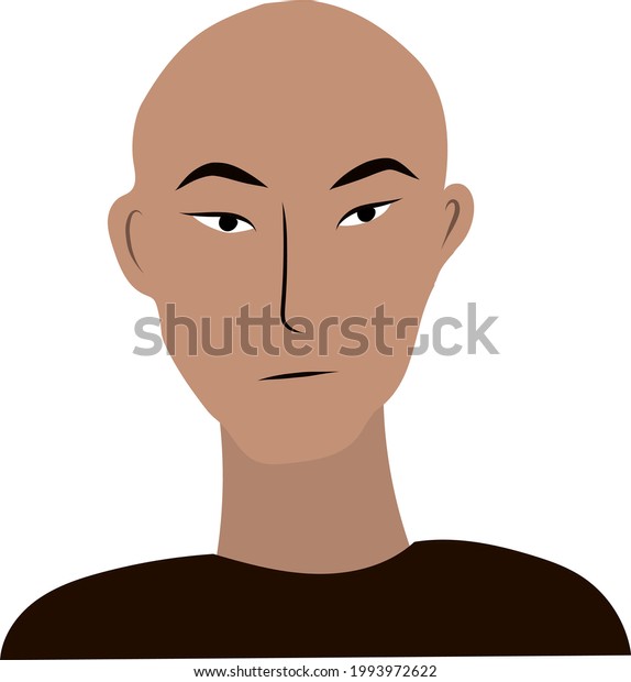 Bold Guy Portrait Illustration Vector Stock Vector (Royalty Free ...