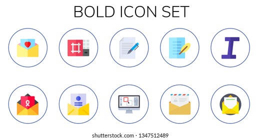 Bold Icon Set 10 Flat Bold Stock Vector (Royalty Free) 1347512489 ...