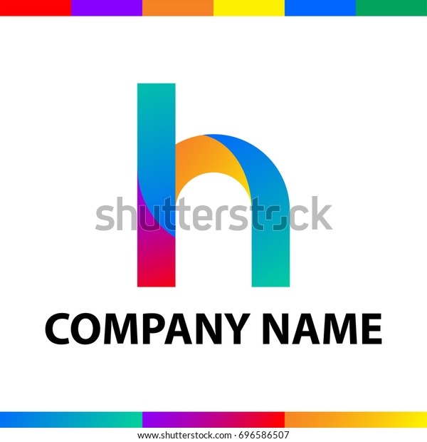 Bold Letter H Logo Design Abstract Stock Vector (Royalty Free ...