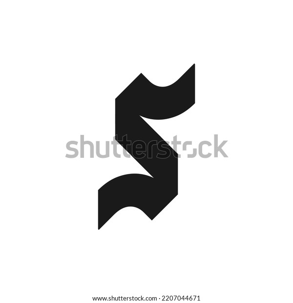 Bold Letter S Logo Iconic Vector Stock Vector (Royalty Free) 2207044671 ...