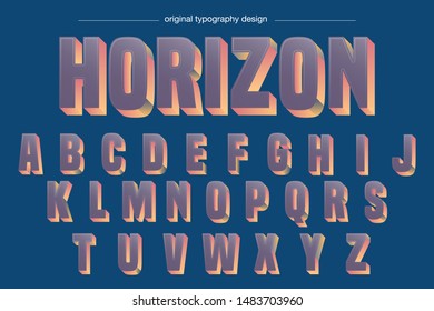 Bold Shadow Typography Artistic Alphabet Stock Vector (Royalty Free ...
